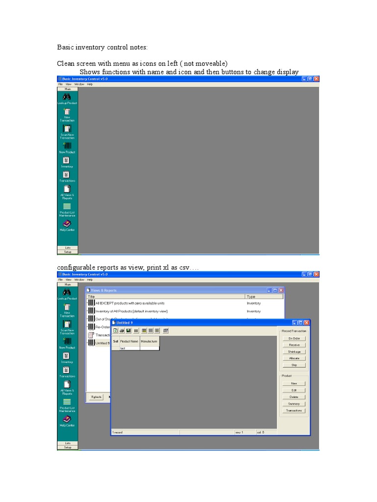 Basic Inventory Control Notes | PDF