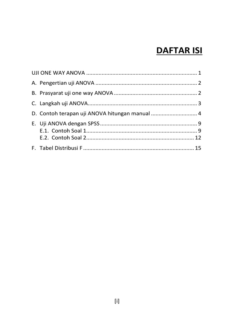 Modul Uji One Way ANOVA | PDF