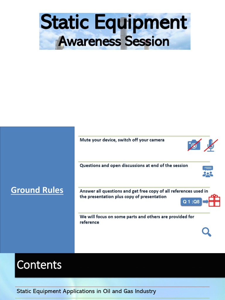 Static Equipment in Oil & Gas Industry | PDF | Pipe (Fluid Conveyance ...