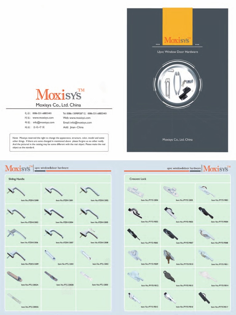 UPVC Hardware Catalog | PDF