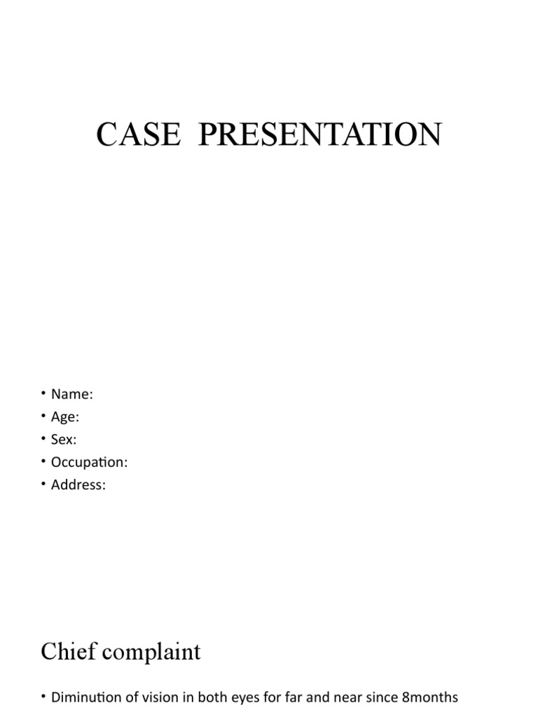 Ophthalmology Case Sheet | PDF