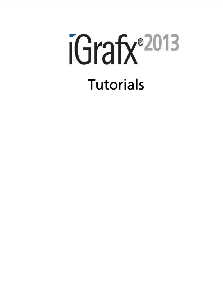Igrafx 2013 Tutorials | PDF | Button (Computing) | Cursor (User Interface)