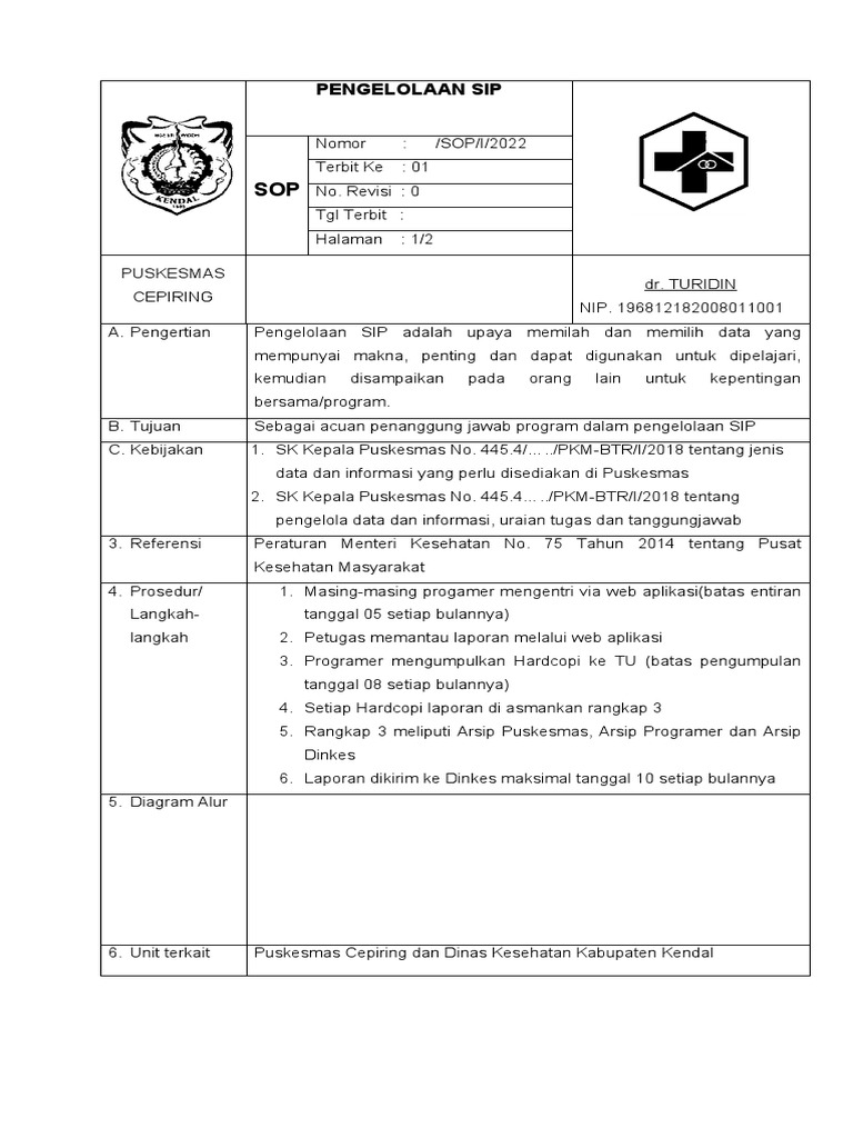 Sop Pengelolaan Sip | PDF