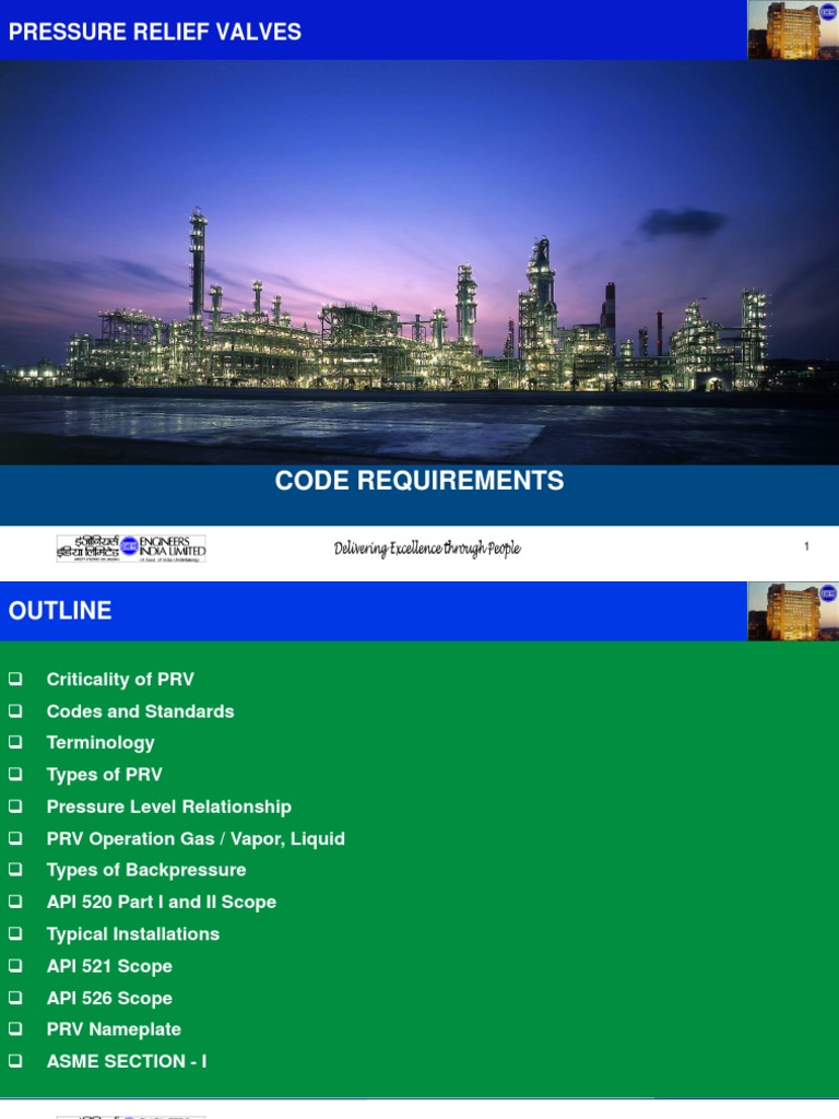 D1 - 1 - PRV - Codes & Standard - Writeup | PDF | Valve | Mechanical ...