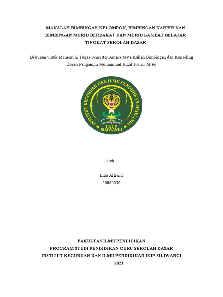 Makalah Bimbingan Kelompok | PDF