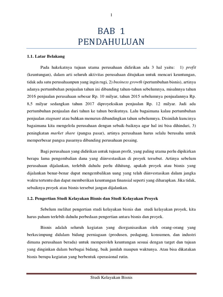 Bab 1 Dan Bab 2 SKB | PDF | Bisnis