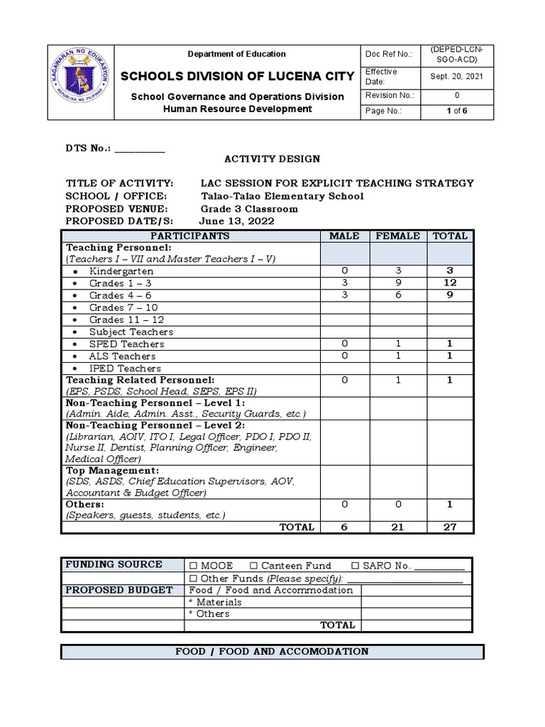 Lac Explicit Final 2021 2022 | PDF | Learning | Teaching Method