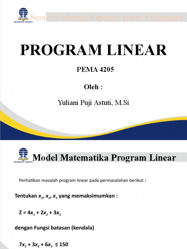 1b - Metode Operasi Baris Elementer | PDF