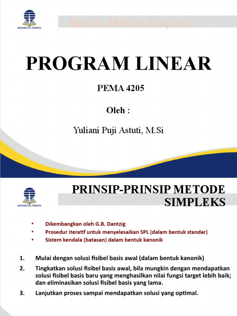 2a - Metode Simpleks | PDF