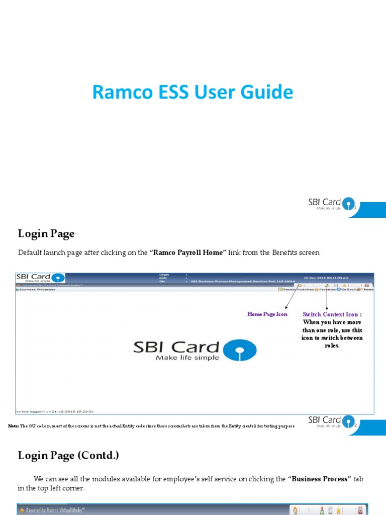 Ramco ESS User Guide | PDF | Payroll | Employment