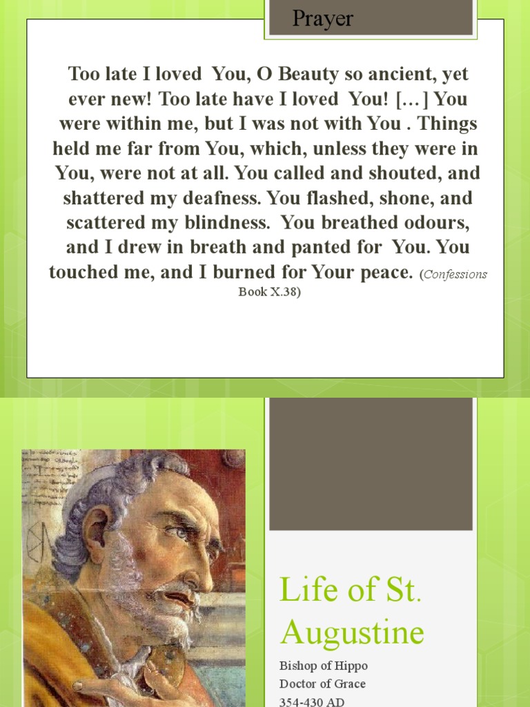 Life of St. Augustine | PDF | Love | Augustine Of Hippo