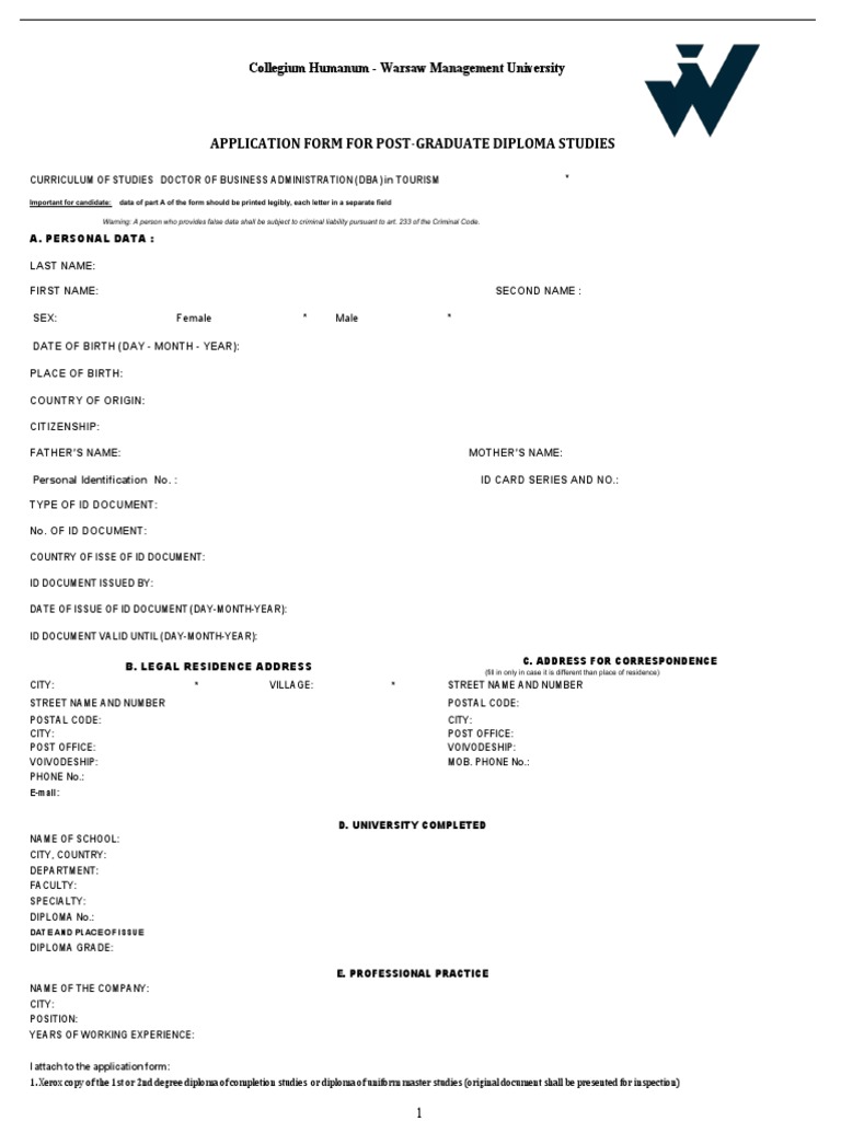 Application Form DBA TOURISM | PDF | Identity Document | United States ...