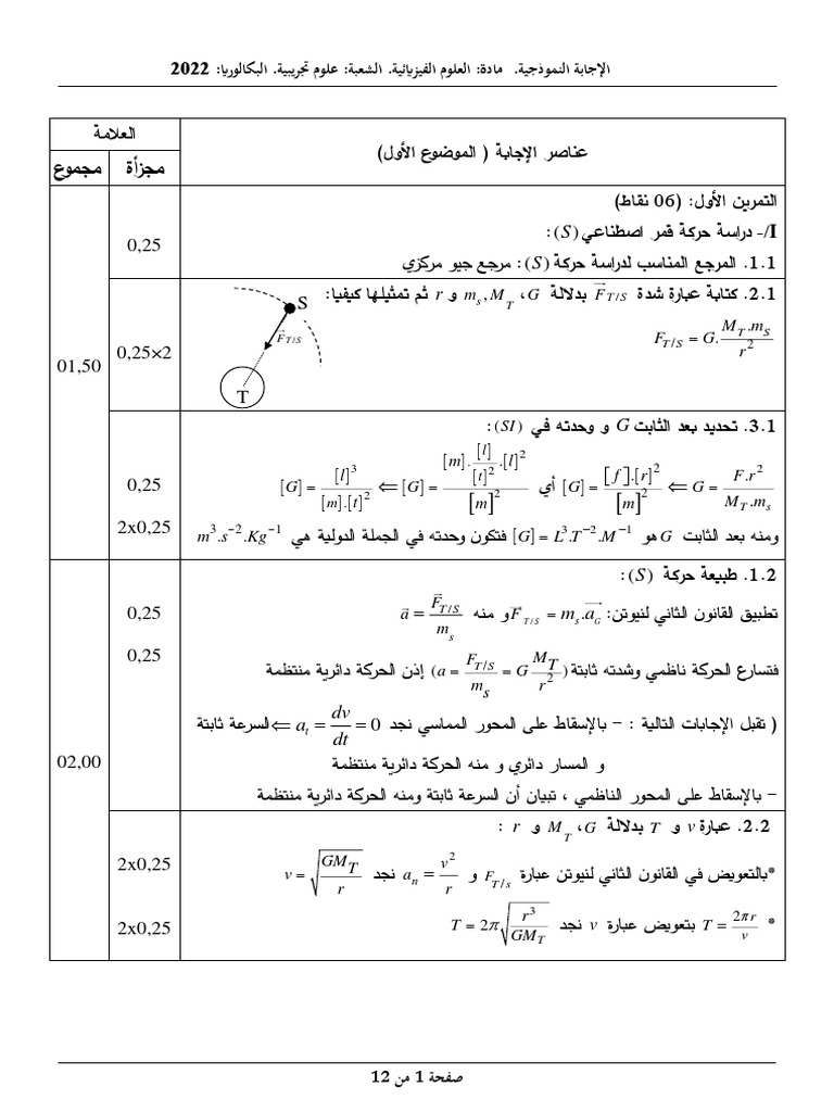 Correction Bac Se Physics 2022 | PDF