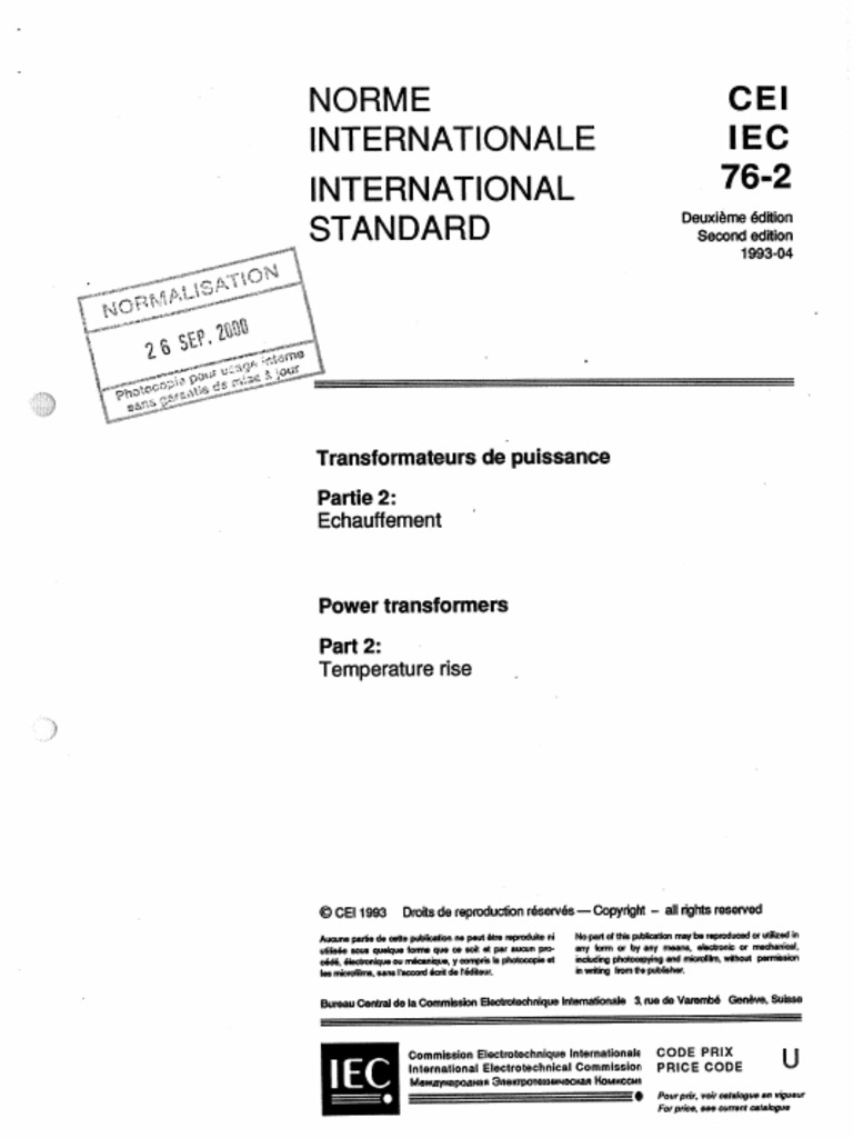 IEC 60076-2 - Transfo | PDF
