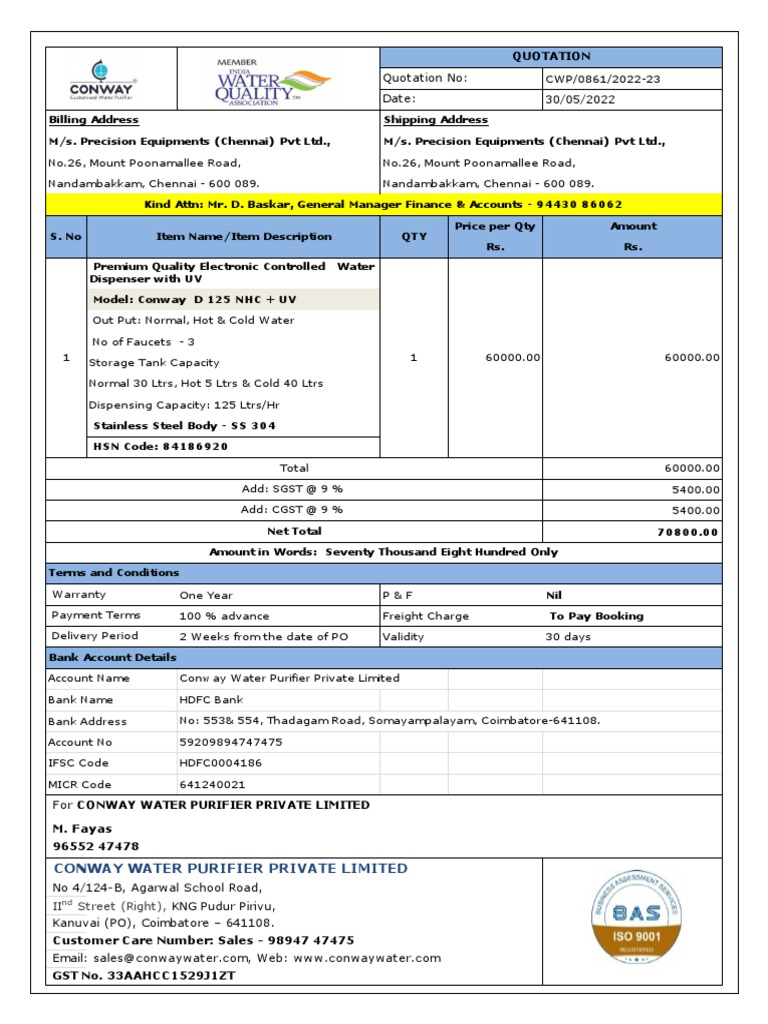 Precision - D 125 NHC + UV | PDF | Water Heating