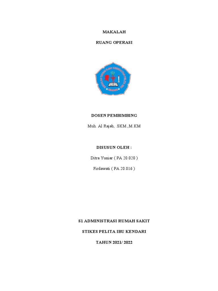 Pengertian dan Fungsi Ruang Operasi | PDF