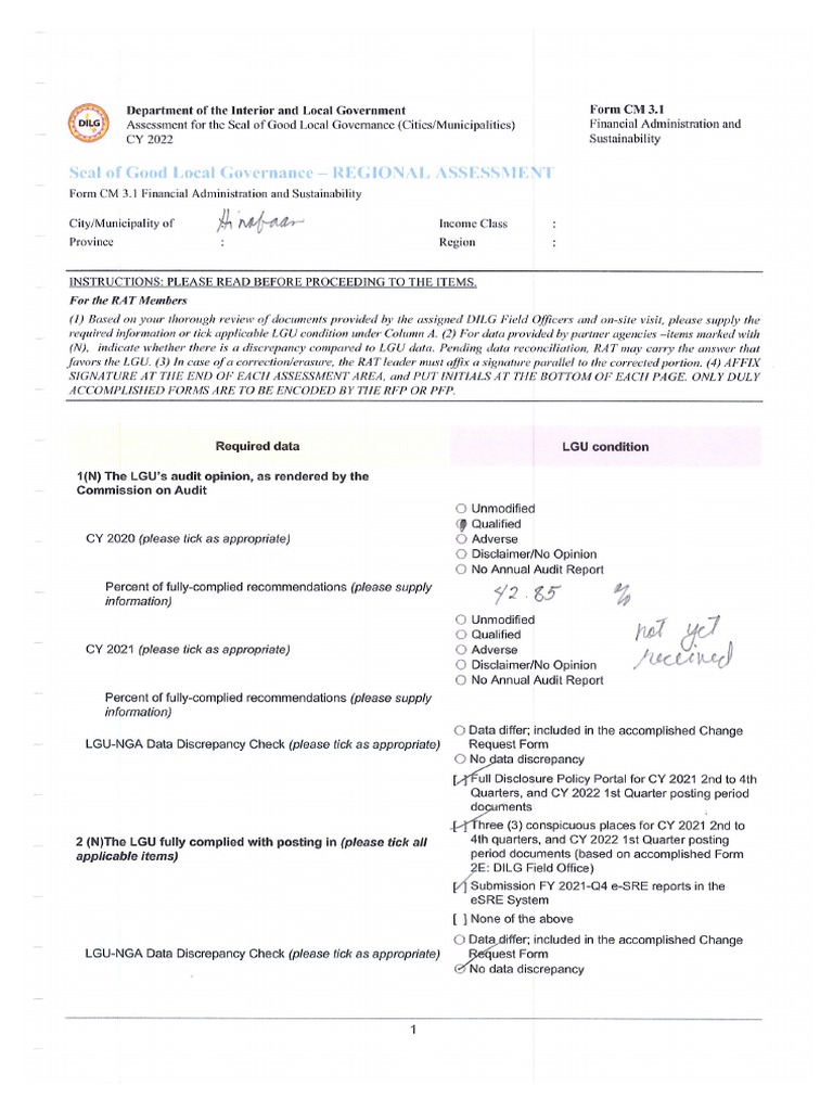 1 Form CM 3.1 | PDF