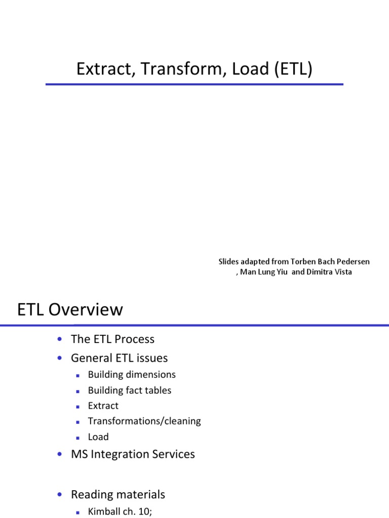 ETL Introduction | PDF | Databases | Software