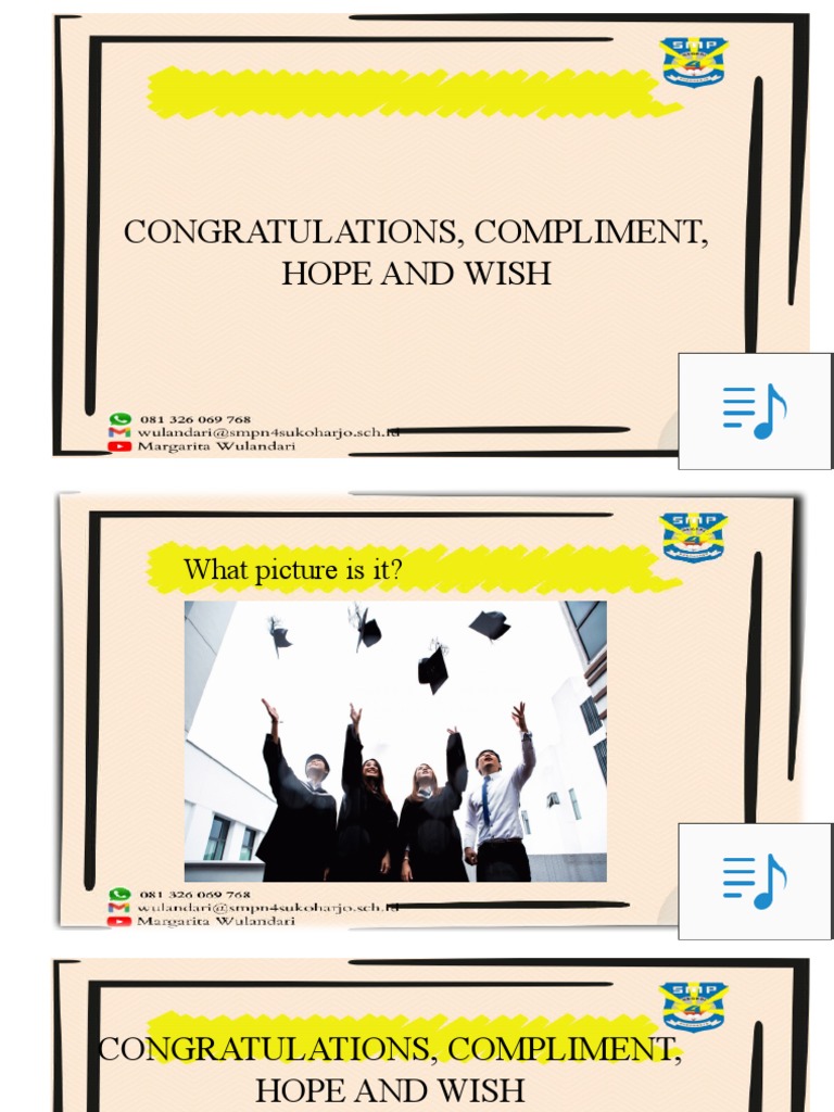 Expressing Congratulations, Compliments, Hopes and Wishes | PDF