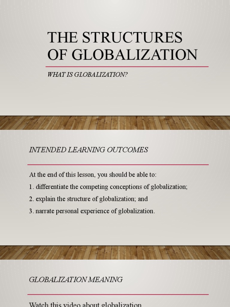 The Structures of Globalization | PDF | Globalization | Economies