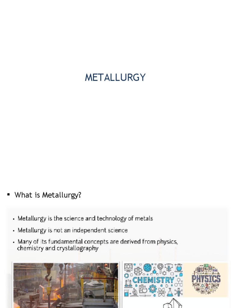 Introduction to Metallurgy Course | PDF
