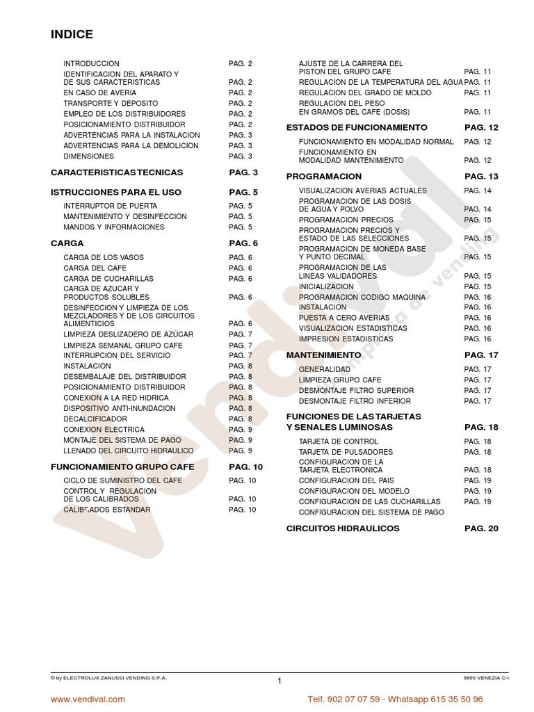 Manual Necta Venezia | PDF | Ingenieria Eléctrica | café