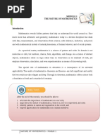 Module 1 The Nature of Mathematics. Mathematics in Our World | PDF ...
