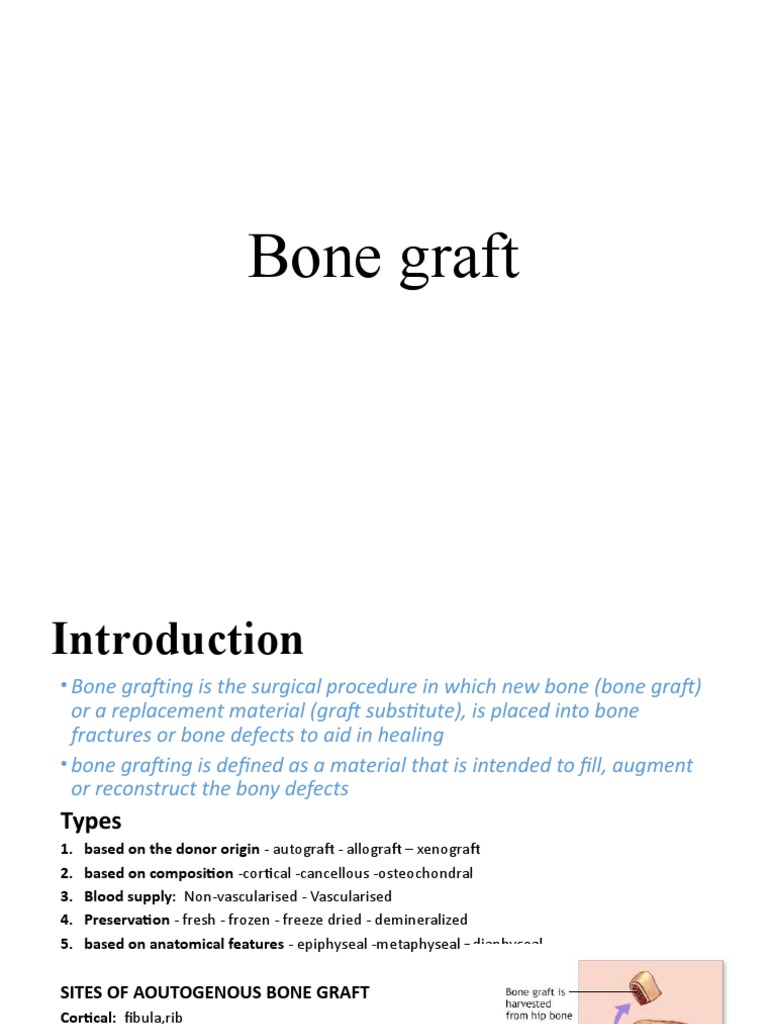 Bone Graft | PDF | Bone | Surgical Specialties