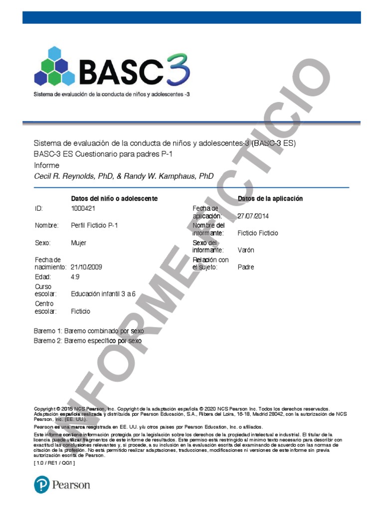 Basc3 Informe p1 | PDF | Conceptos psicologicos | Cognición