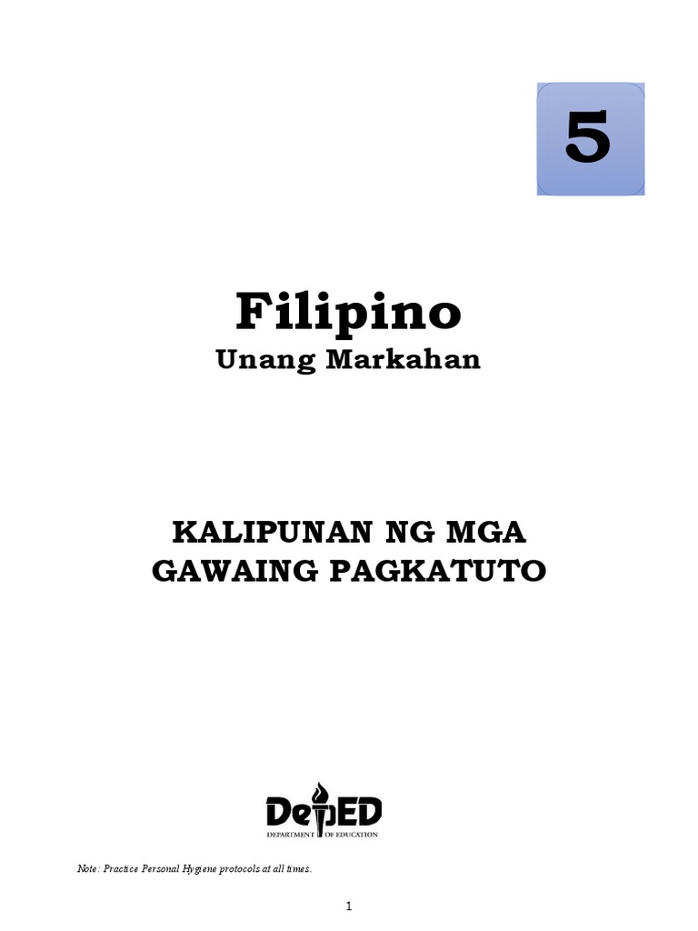 Grade 5 Filipino LAS | PDF | Philippines