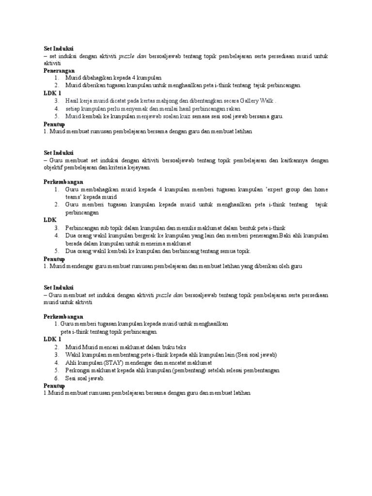 Contoh Penulisan RPH | PDF