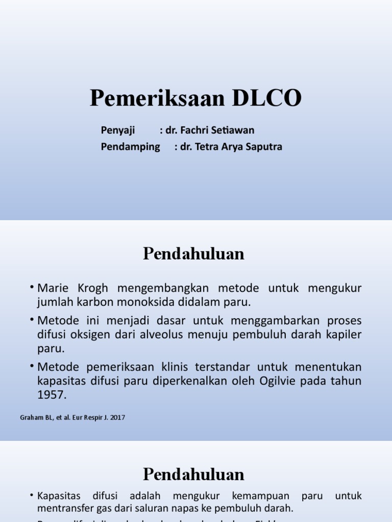 Pemeriksaan DLCO | PDF