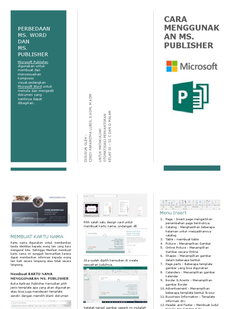 Panduan Menggunakan Microsoft Publisher | PDF