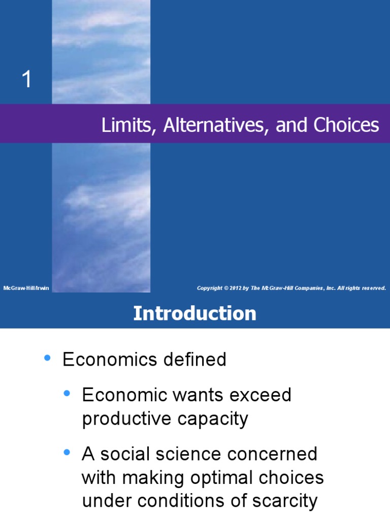 Limits, Alternatives, and Choices: Mcgraw-Hill/Irwin | PDF | Economics ...