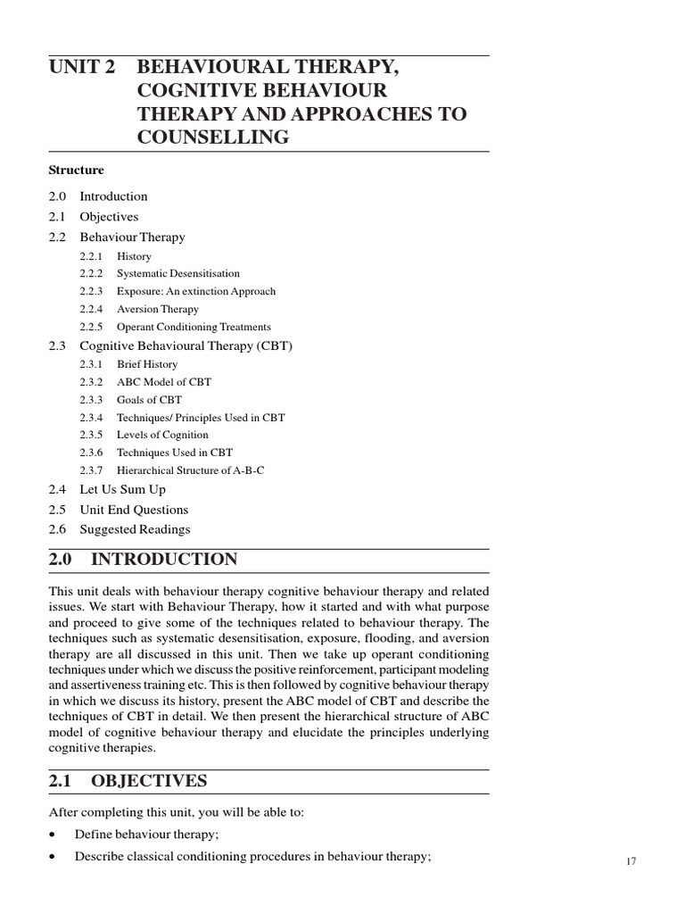 Behavioural Therapy, CBT | Download Free PDF | Psychotherapy ...