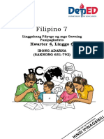 (Week 1) FIL 7 Q2 Nasusuri Ang Mga Detalye NG Tekstong Pampanitikan para Sa Kritikal | PDF