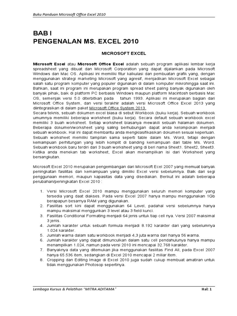 MASTER MODUL EXCEL Ok | PDF