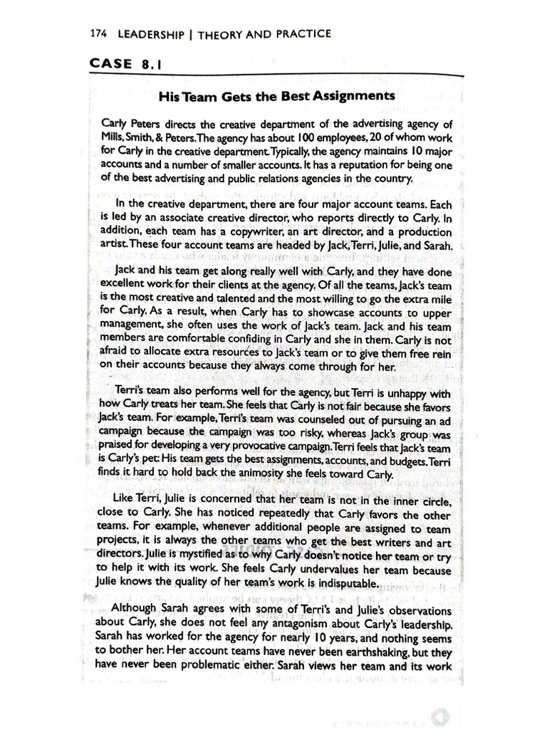 LMX Theory-Leadership Case Study | PDF