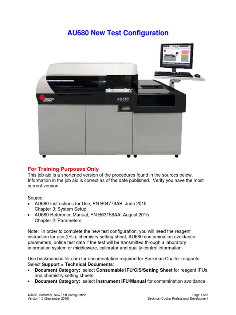 AU680 Test Configuration Guide | PDF | Computing