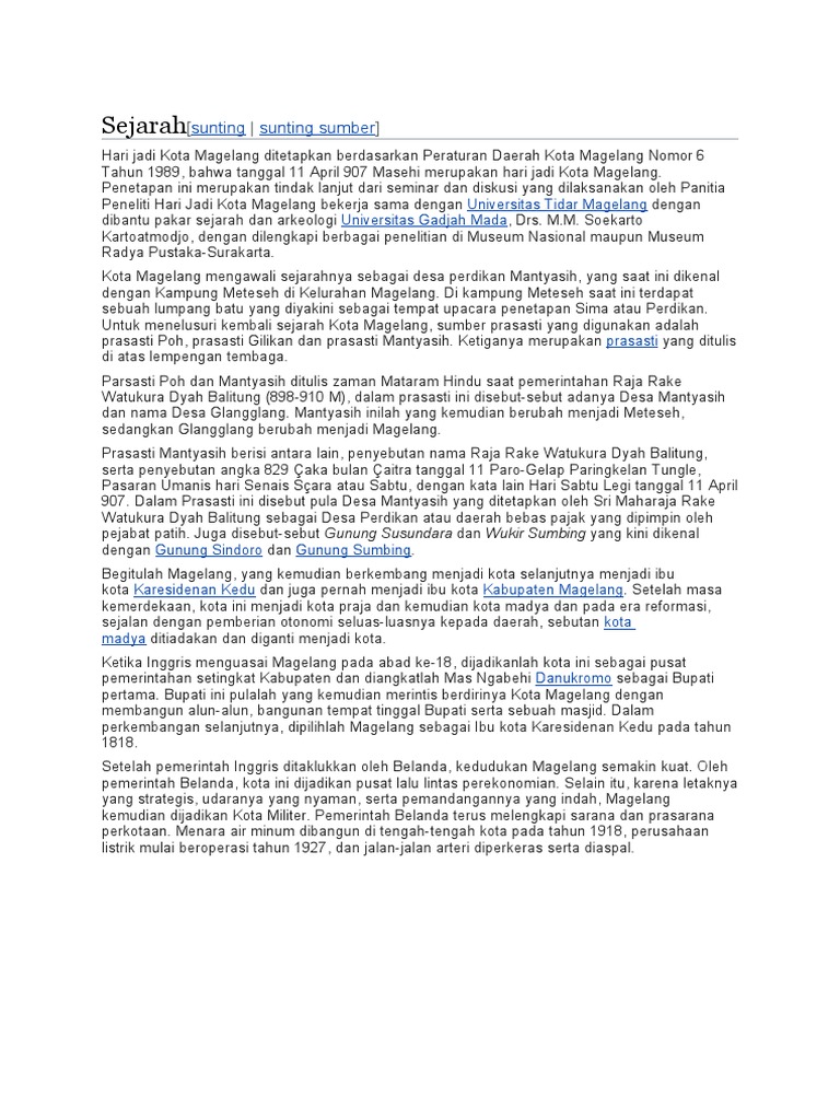 Kabupaten Magelang | PDF