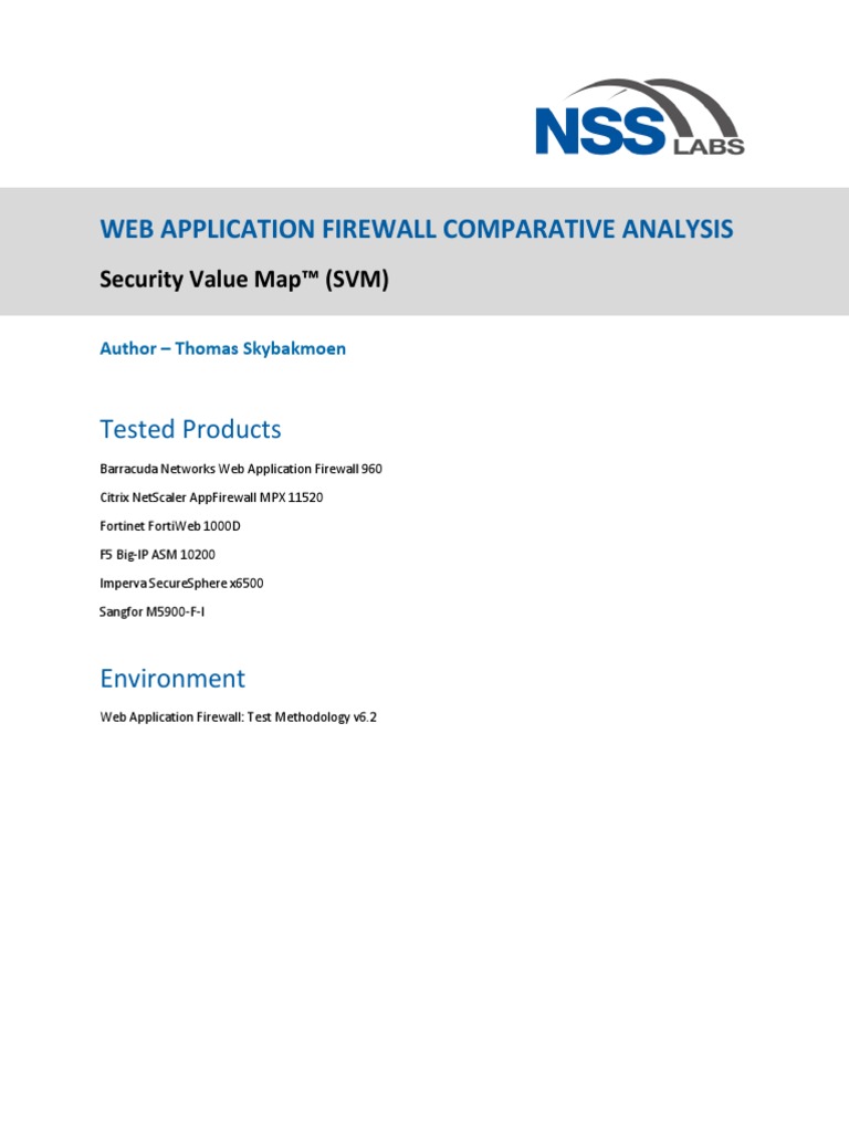 Web Application Firewall Comparative Analysis | PDF