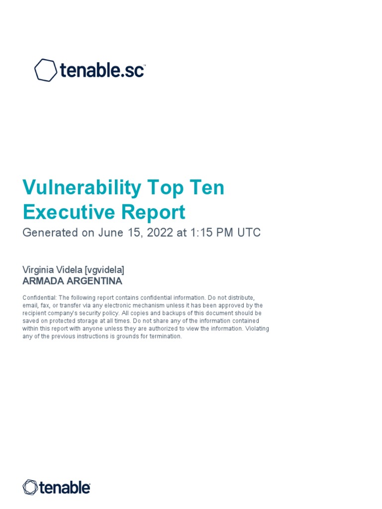 Vulnerability Top Ten Executive Report | PDF | Vulnerability (Computing ... Vulnerability Top Ten Executive Report | PDF | Vulnerability (Computing ...