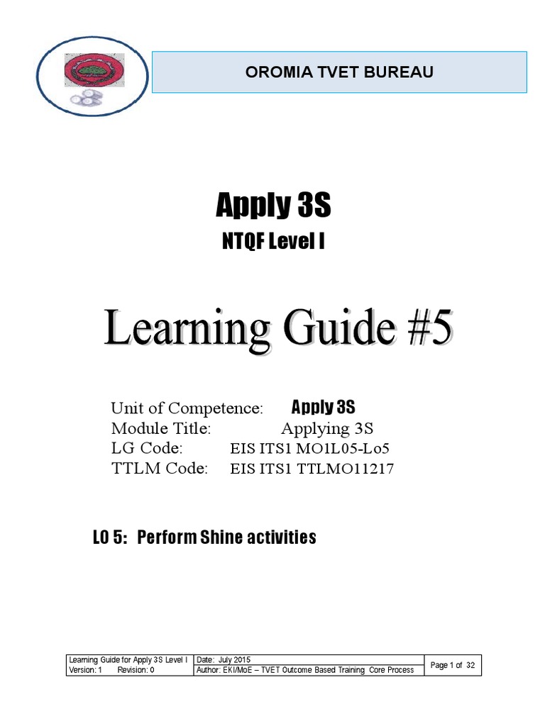 Learning Guide No 5 | PDF