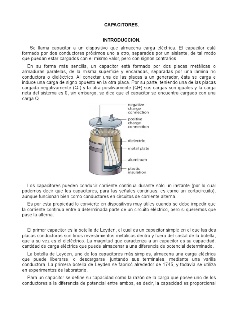 Capacitores | PDF | Condensador | Capacidad