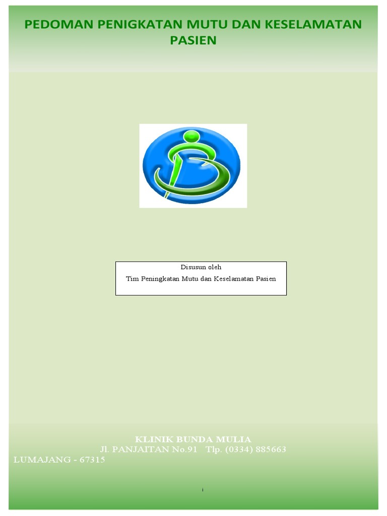 Pedoman Keselamatan Pasien Klinik Bunda Mulia | PDF