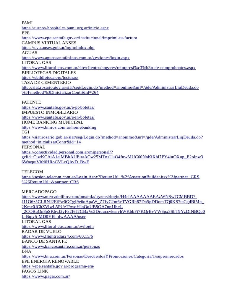 Link Importantes | PDF