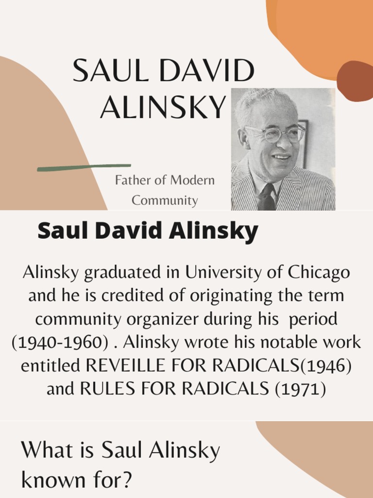 Saul Alinsky | PDF | Community Organizing