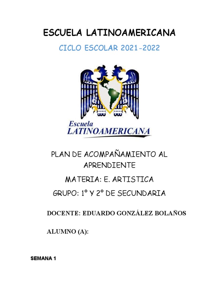 Cuadernillo de Artes 1 y 2 de Secundaria. | PDF | Educación en artes ...