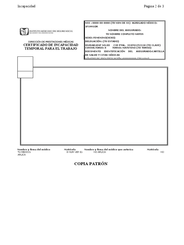 Formato Edit Incapacidad by ChrisNoid 1 | PDF