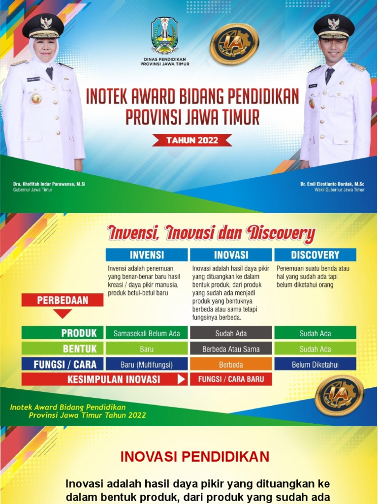 Materi Dispendik Sosialisasi Inotek Award 2022 | PDF